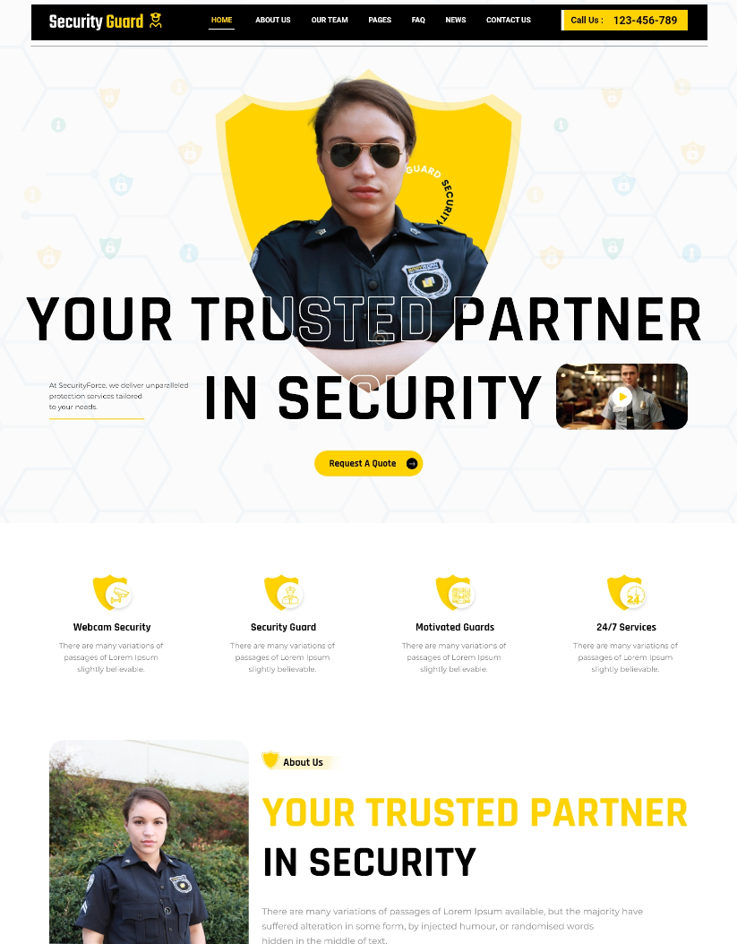 Free Security Guard Services WordPress Theme – Logical Themes
