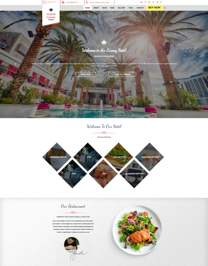 Premium Hotel Resort WordPress Theme – Logical Themes