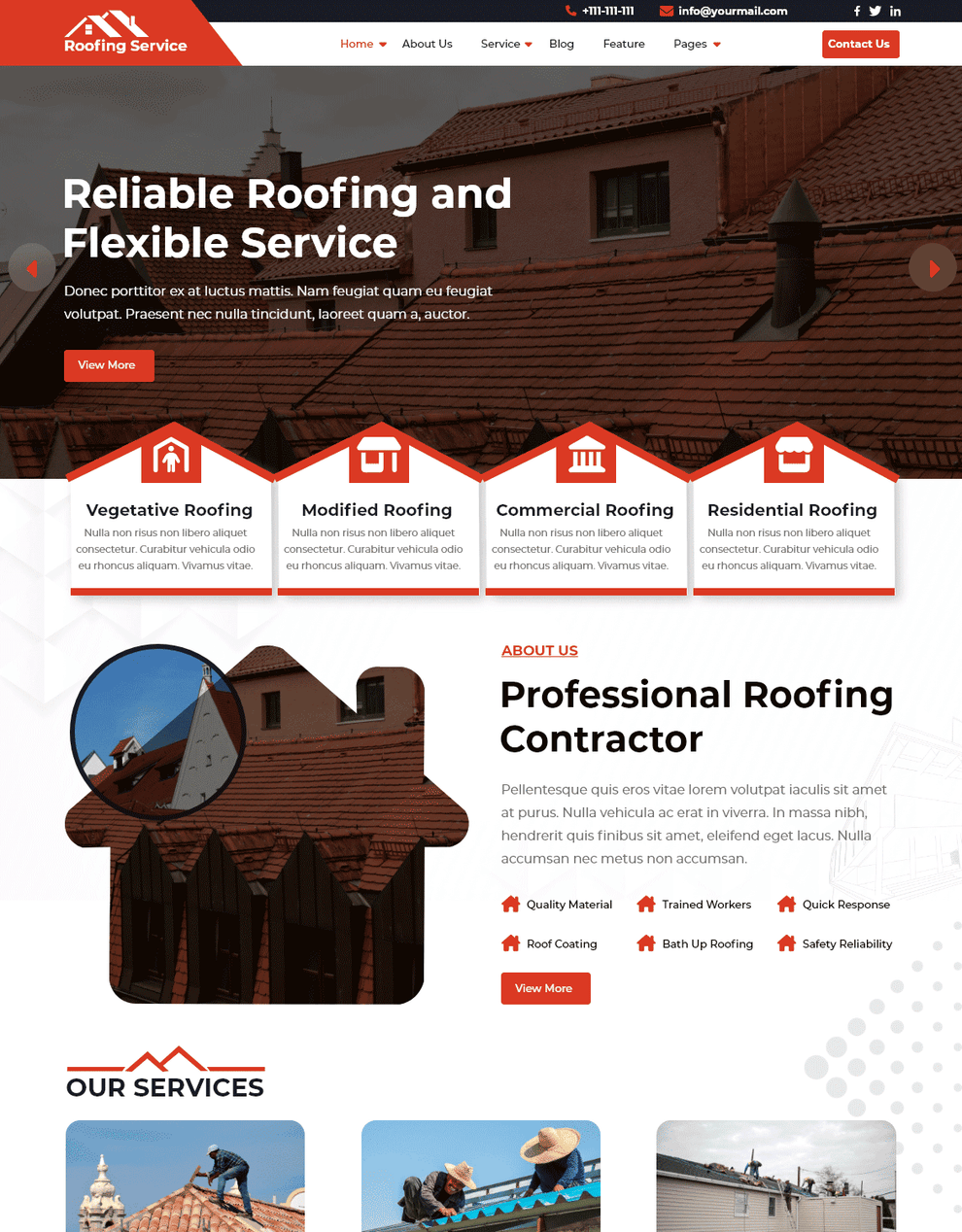Premium Roofing Solutions WordPress Theme – Logical Themes